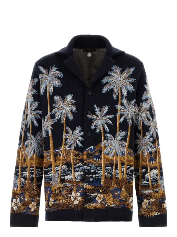 Alanui Diamond Head Embroidered Cardigan - Black