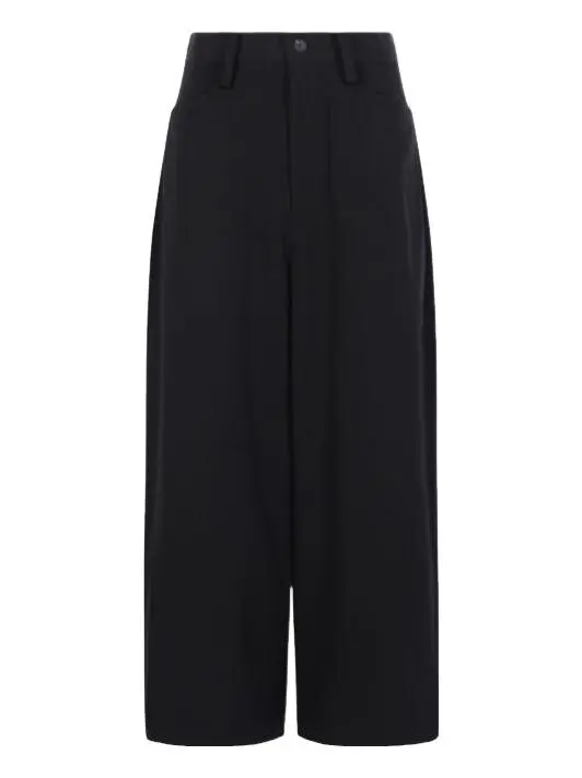 Yohji Yamamoto Straight Leg Trousers - Black