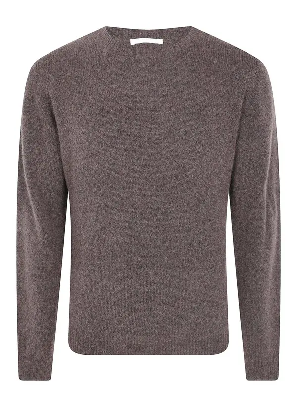 ROBERTO COLLINA Crewneck Knitted Sweater - Brown