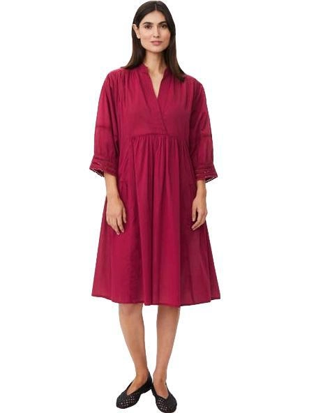 MASAI COPENHAGEN Manaleira V-neck Tunic Dress - Beet Red