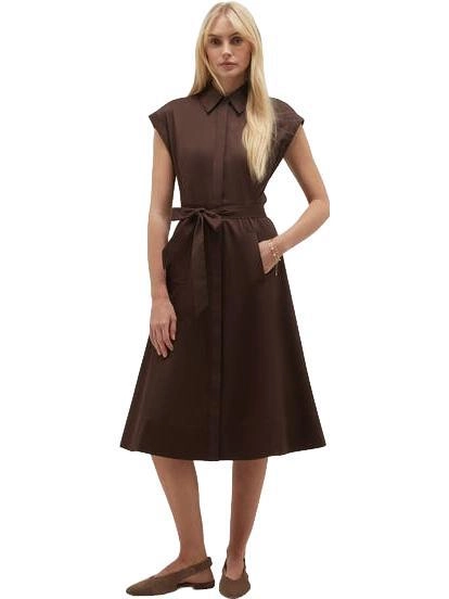 HOBBS LONDON Kristen Belted Shirt Dress - Alderbrown