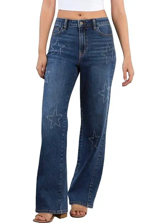 HINT OF BLU Star Bootcut Jeans - Sidewalk Denim