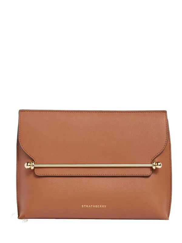 Strathberry Stylist Clutch Bag - Chestnut