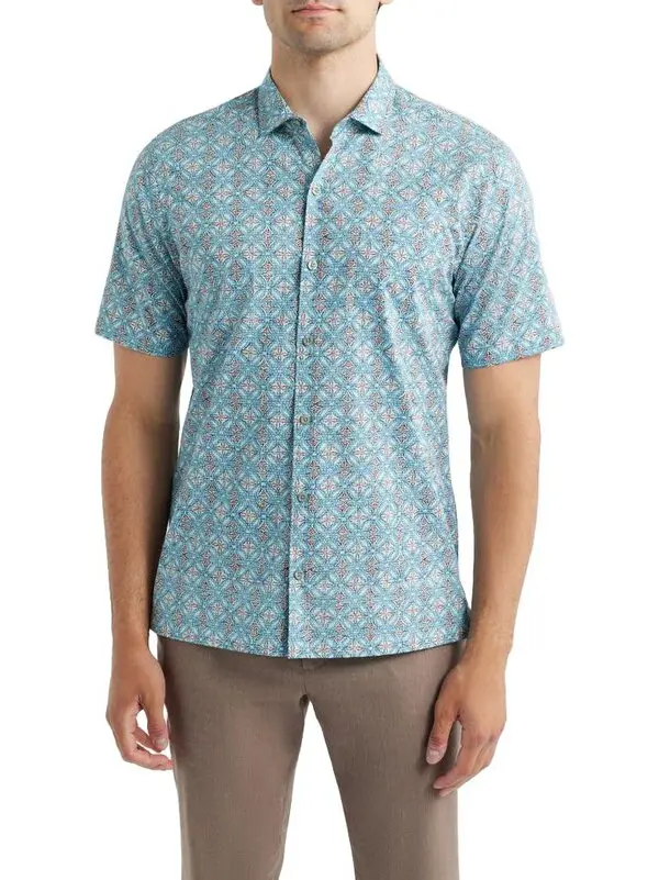 Tori Richard Sanganeri Cotton Shirt - Neptune