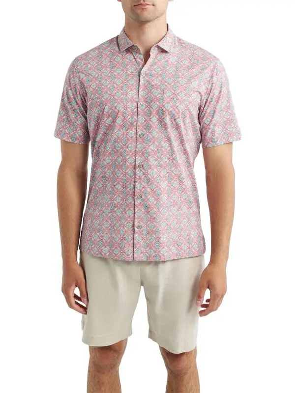 Tori Richard Sanganeri Cotton Shirt - Tomato
