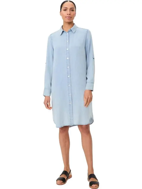 MASAI COPENHAGEN Meyneki Denim Shirt Dress - Light Denim