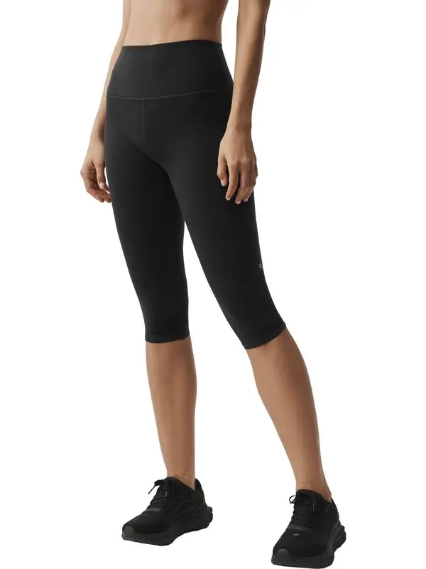 Alo Yoga 16" High-waist Airbrush Capri Pants - Black