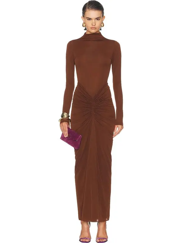 Ronny Kobo Scorpio Dress - Brown