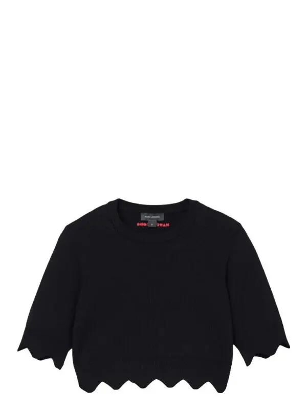 Marc Jacobs Fan-shaped Hem Top - Black