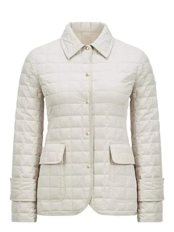 Moncler Epinal Quilted Down Jacket - White Ivory
