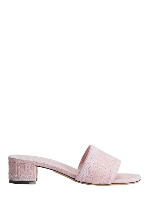 Dior Amour Dentelle Heeled Slide - Pink