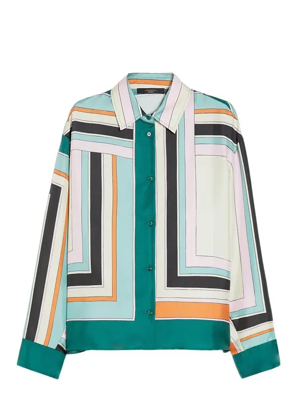 Max Mara Graphic Printed Button-up Shirt - Multicolor