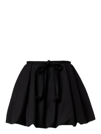 PATOU Wool-blend Bubble Hem Miniskirt - Black