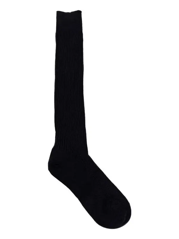 Max Mara Ribbed Long Tube Socks - Black