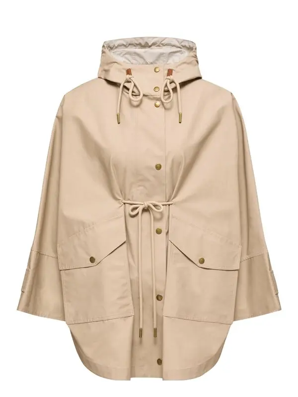 Moncler Brunnera Long Parka - Nude