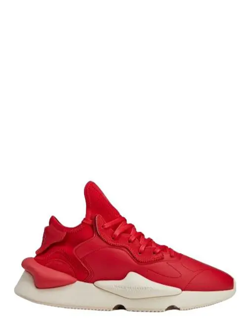 Y3 Logo Embossed Lace-up Sneakers - Red
