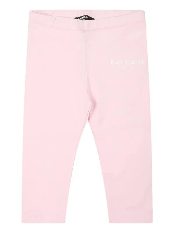Balmain Logo Leggings - Pink