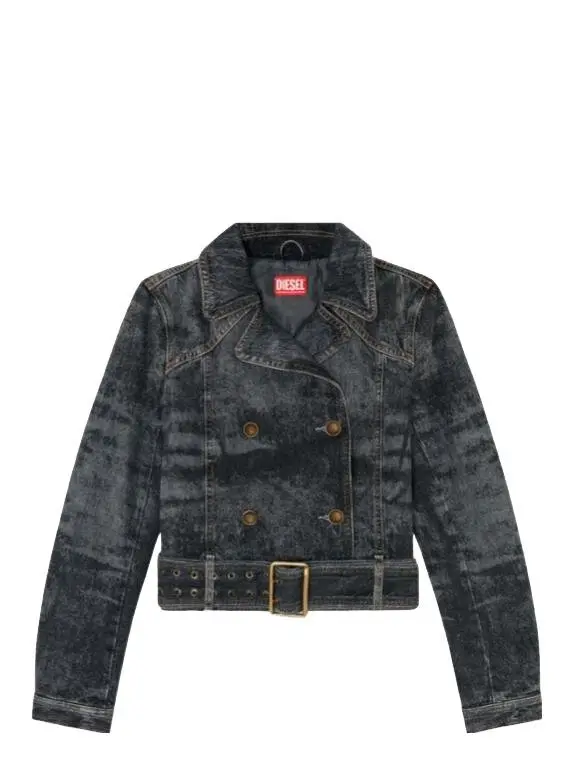 DIESEL® De-legend-s Belted Denim Jacket - Black
