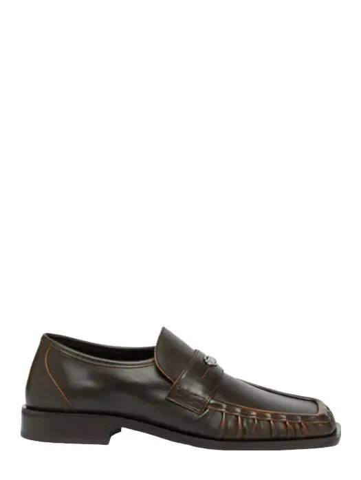 DIESEL® D-amber Leather Loafers - Brown