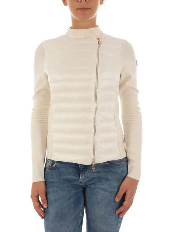 Moncler Long-sleeved Zip-up Cardigan With Logo Patch - No
