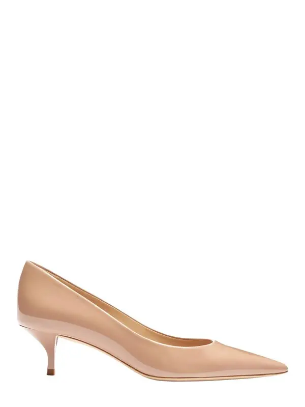 STUART WEITZMAN Pointed Toe Kitten Heel Pumps - Fawn