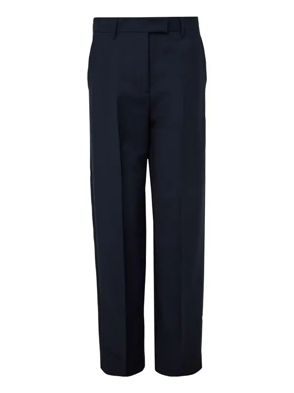 Miu Miu Straight Wool Trousers - Black