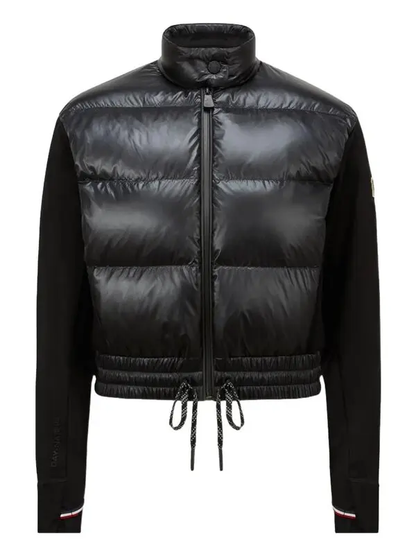 Moncler Padded Zip-up Jersey Cardigan - Black