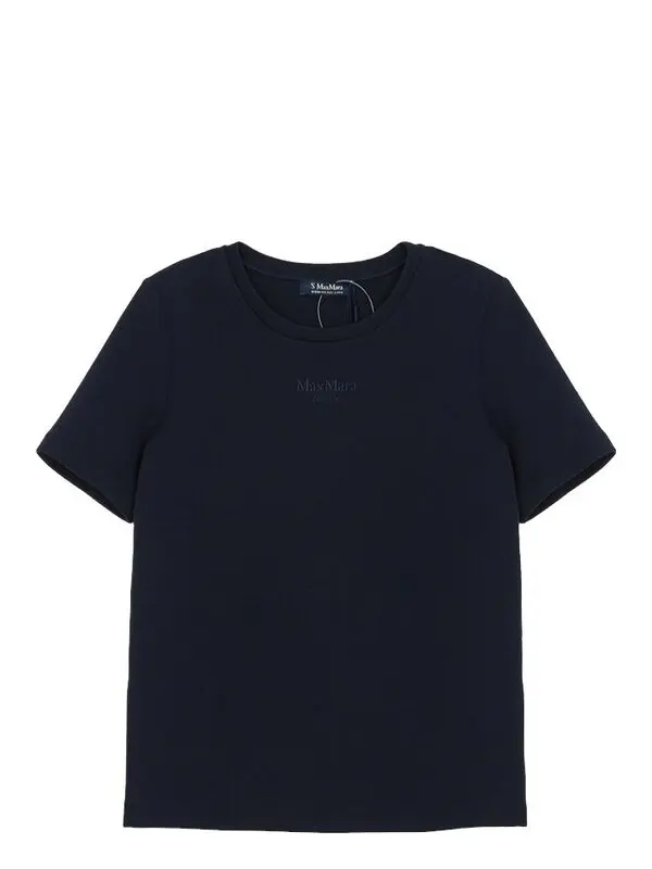 Max Mara Logo-embroidered T-shirt - Navy