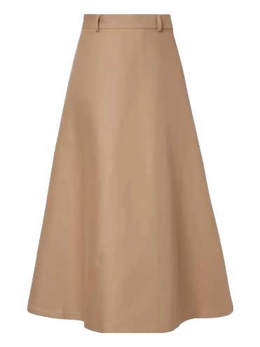 RÓHE Belt Loop Midi Skirt - Nude