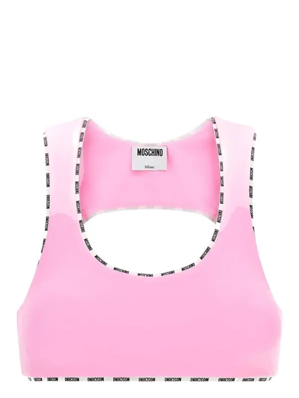 Moschino Sporty Top With Circular Cutout - Pink