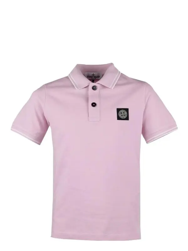 Stone Island Logo Polo Shirt - Pink