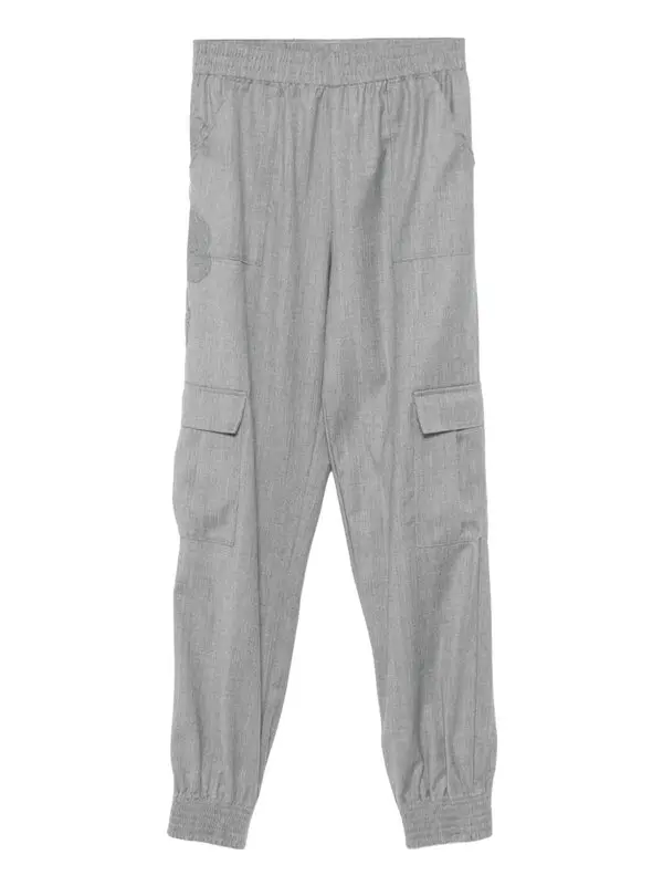 Ermanno Scervino Lace Detailed Cargo Trousers - Grey