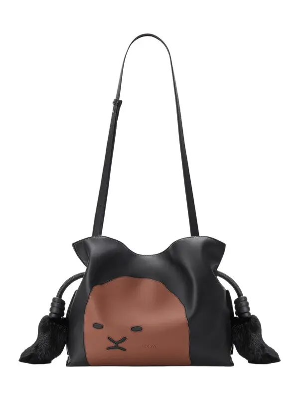 Loewe Medium Flamenco Shoulder Bag - Black/pecan