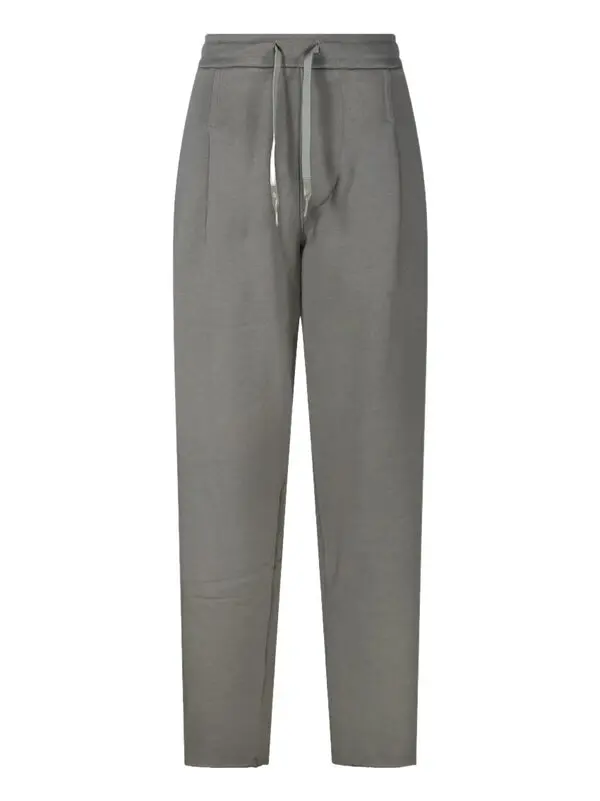 A PAPER KID Logo Patch Sweatpants - Gray