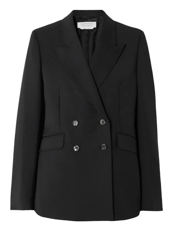 Gabriela Hearst Long Sleeve Suit Jacket - Black