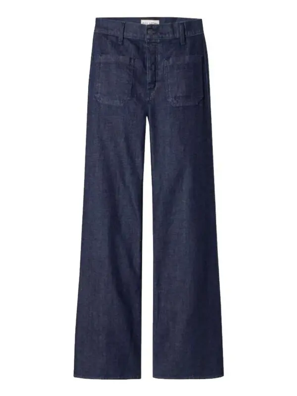 NILI LOTAN Florence Patch-pocket Jeans - Blue