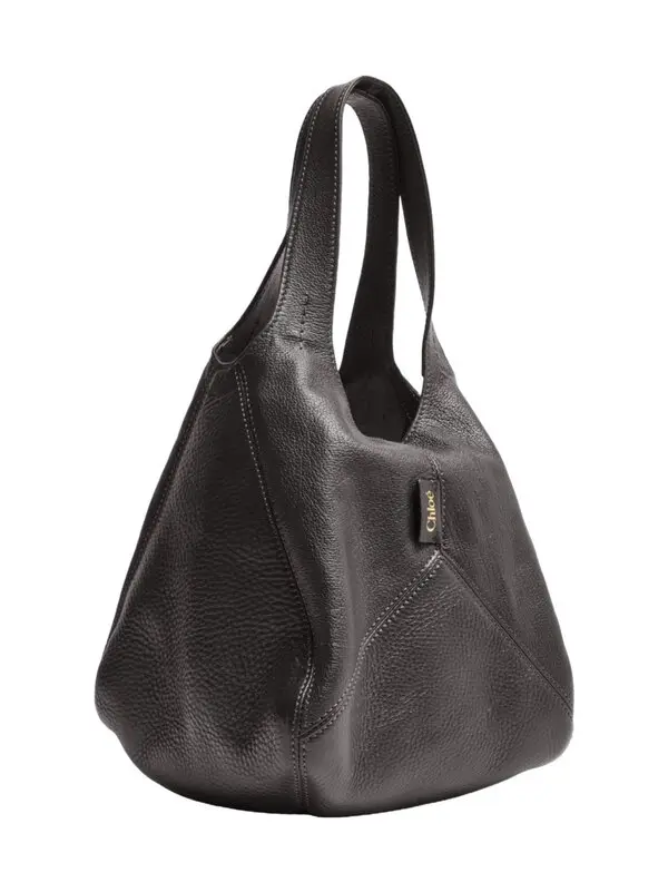Chloé Leather Hobo Shoulder Bag - Black