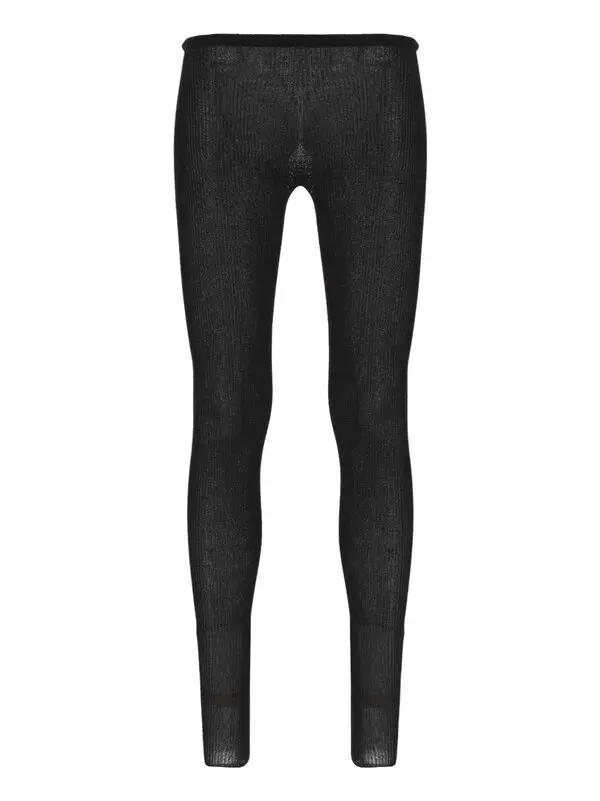 DONDUP Ribbed-knit Leggings - Black