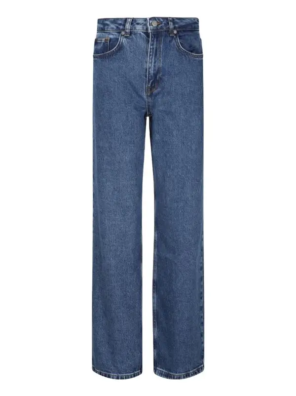 SELECTED High Rise Wide Leg Jeans - Blue