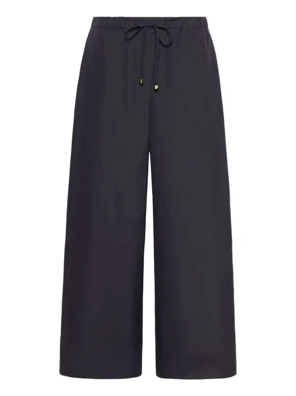 Max Mara Drawstring Wide Leg Trousers - Black