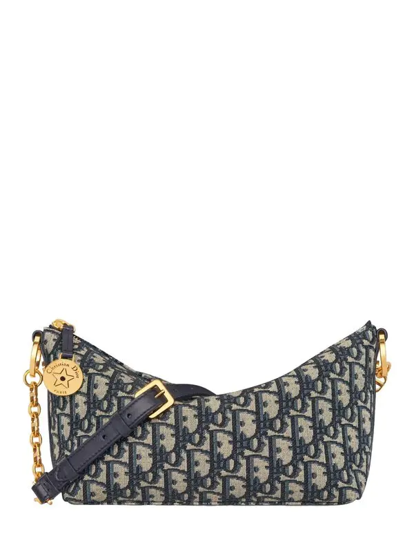 Dior Star Hobo Bag With Chain - Blue