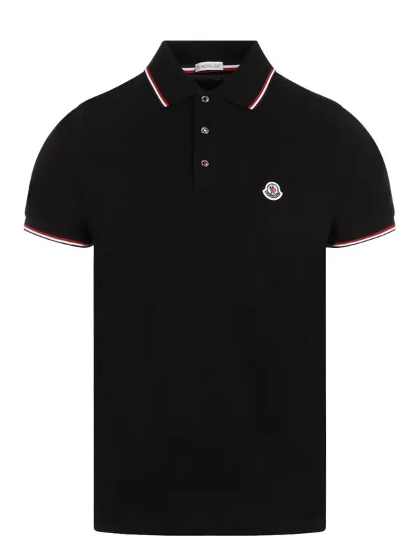 Moncler Ss Polo T-shirt - Black