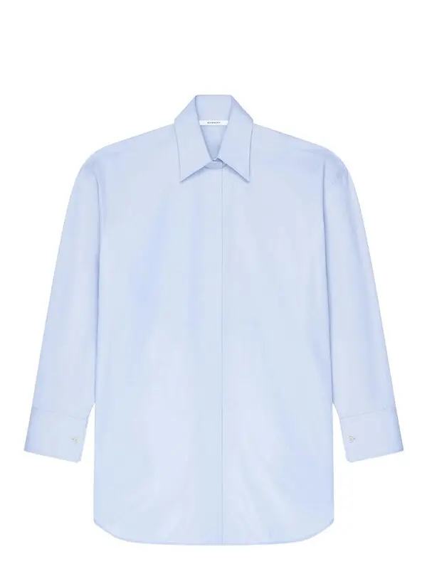 Givenchy Asymmetrical Poplin Shirt - Blue
