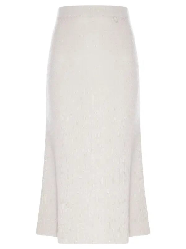 Herno Ribbed Flared Dress - White