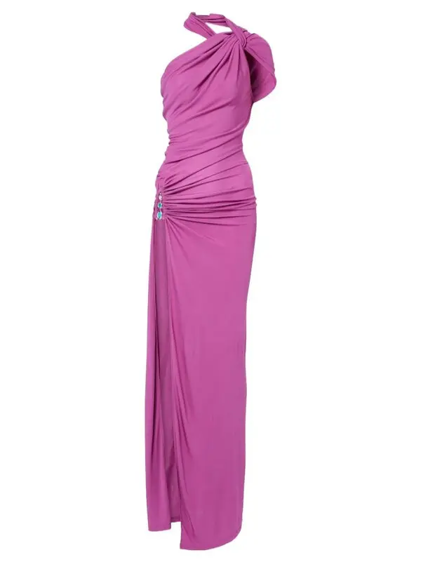 Christopher Esber Asymmetrical Ruched Maxi Dress - Pink
