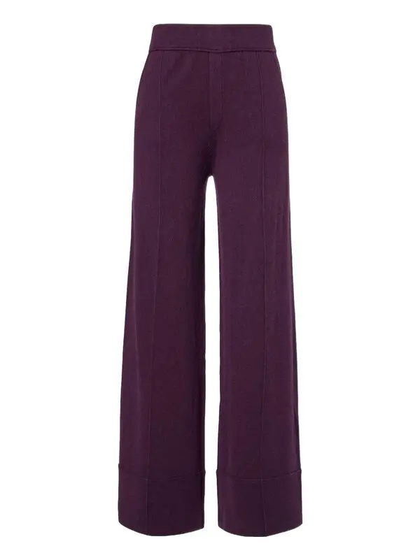 Jardin Des Orangers Wool And Cashmere Wide-leg Pants - Red