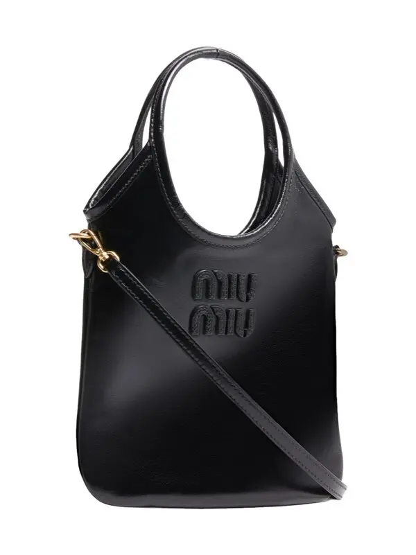 Miu Miu Mini Ivy Soft Leather Bag - Black