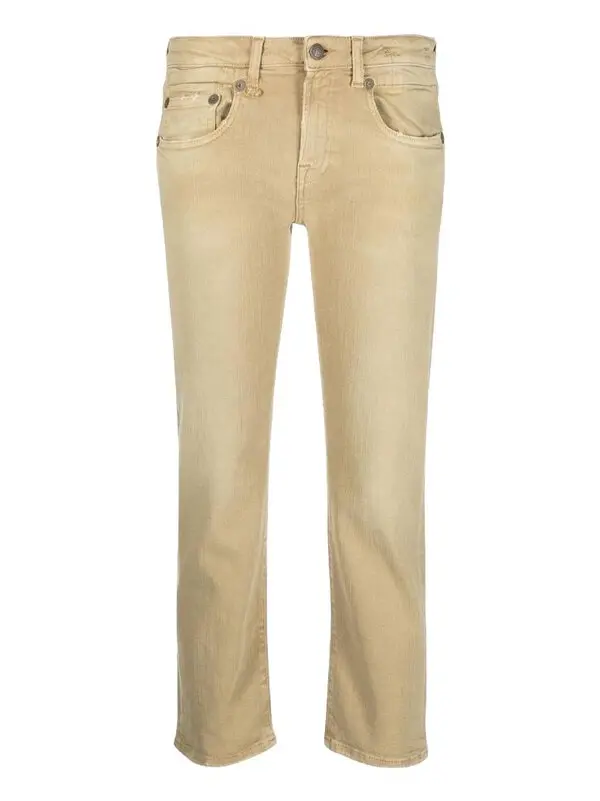 R13 Logo Denim Pants - Nude