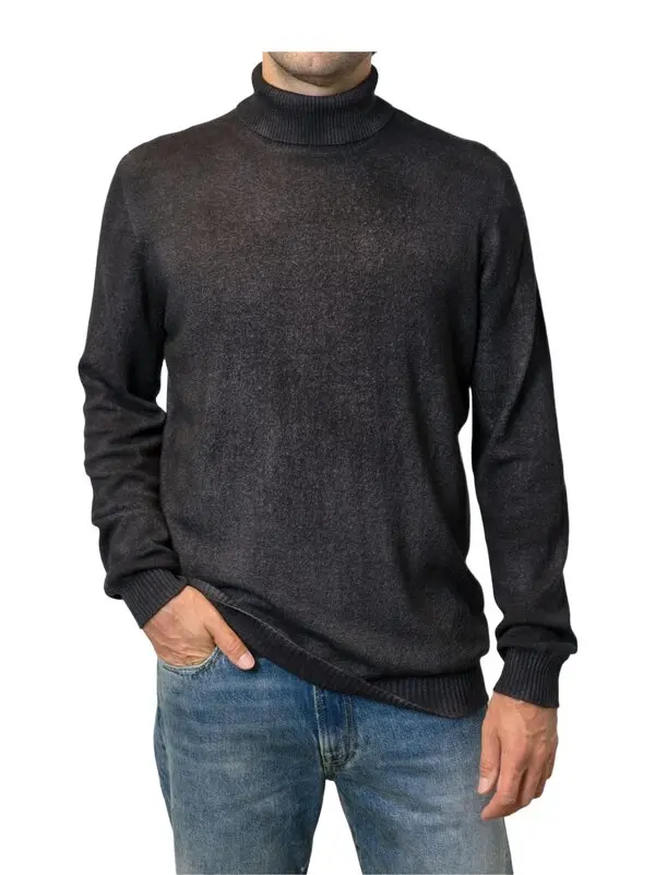 Avant Toi High-necked Wool Sweater - Black