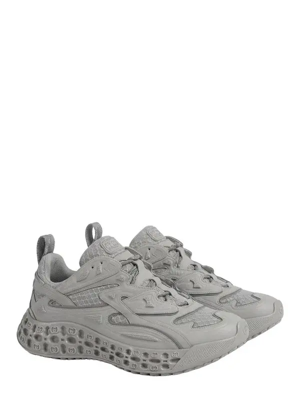 Gucci 3d Effect Interlocking G Sneakers - Grey